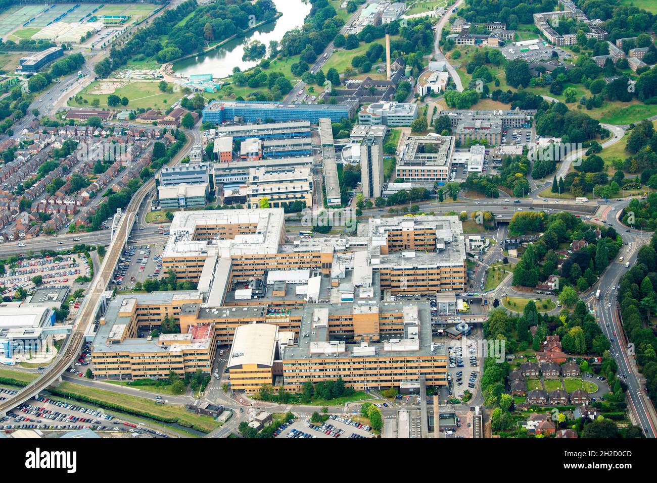Aerial image of the Queens Medical Centre in Nottingham ...