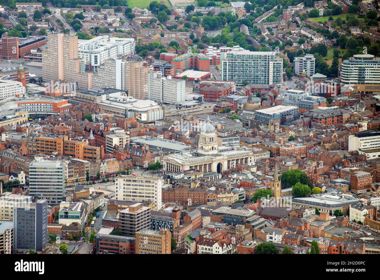Aerial image of Nottingham City, Nottinghamshire England UK Stock Photo ...