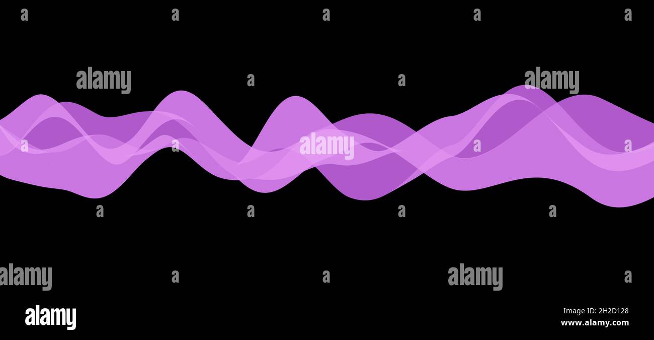 Abstract purple waveform or sound waves on black background Stock Photo ...