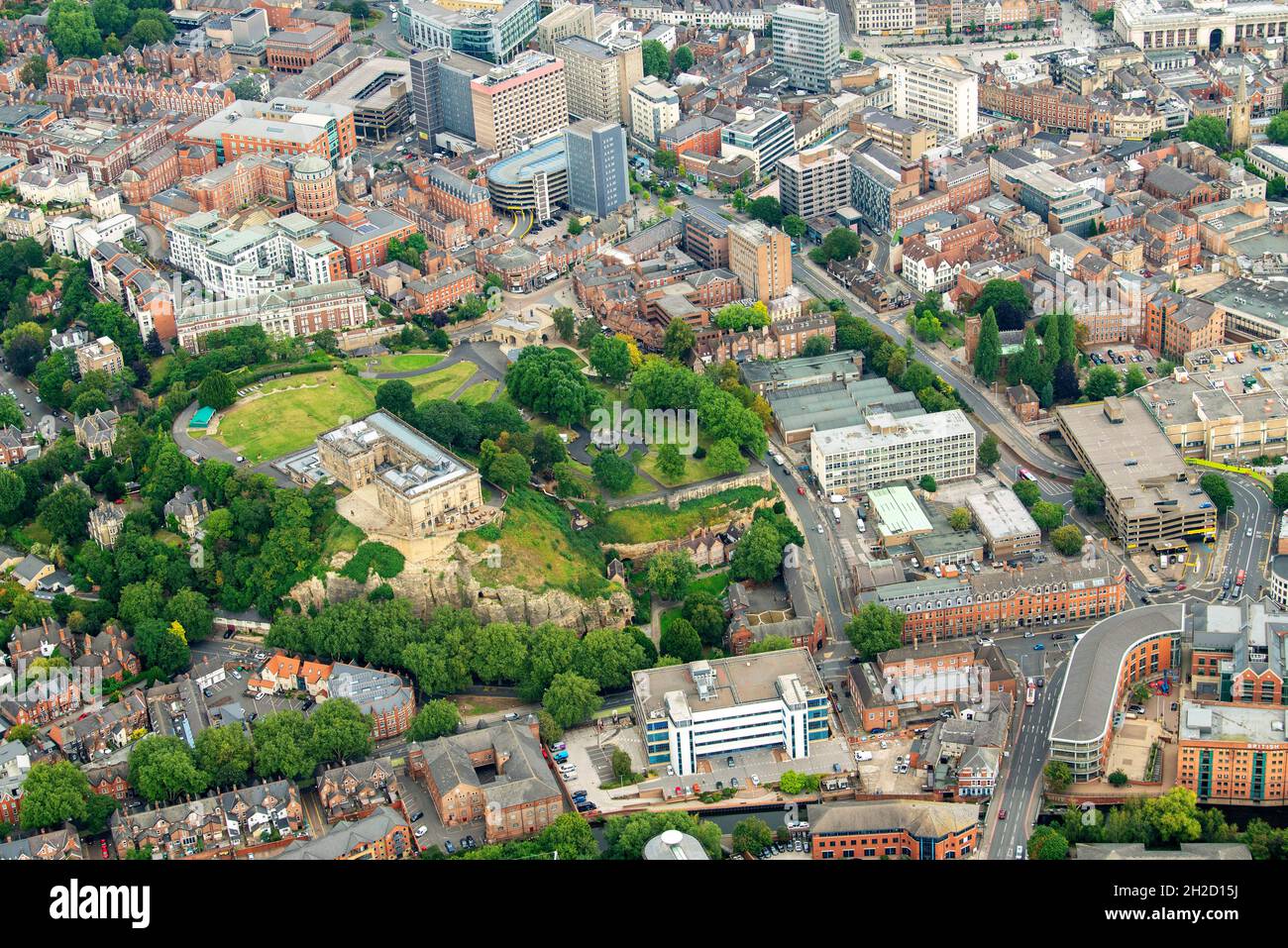 Aerial image of Nottingham City, Nottinghamshire England UK Stock Photo ...