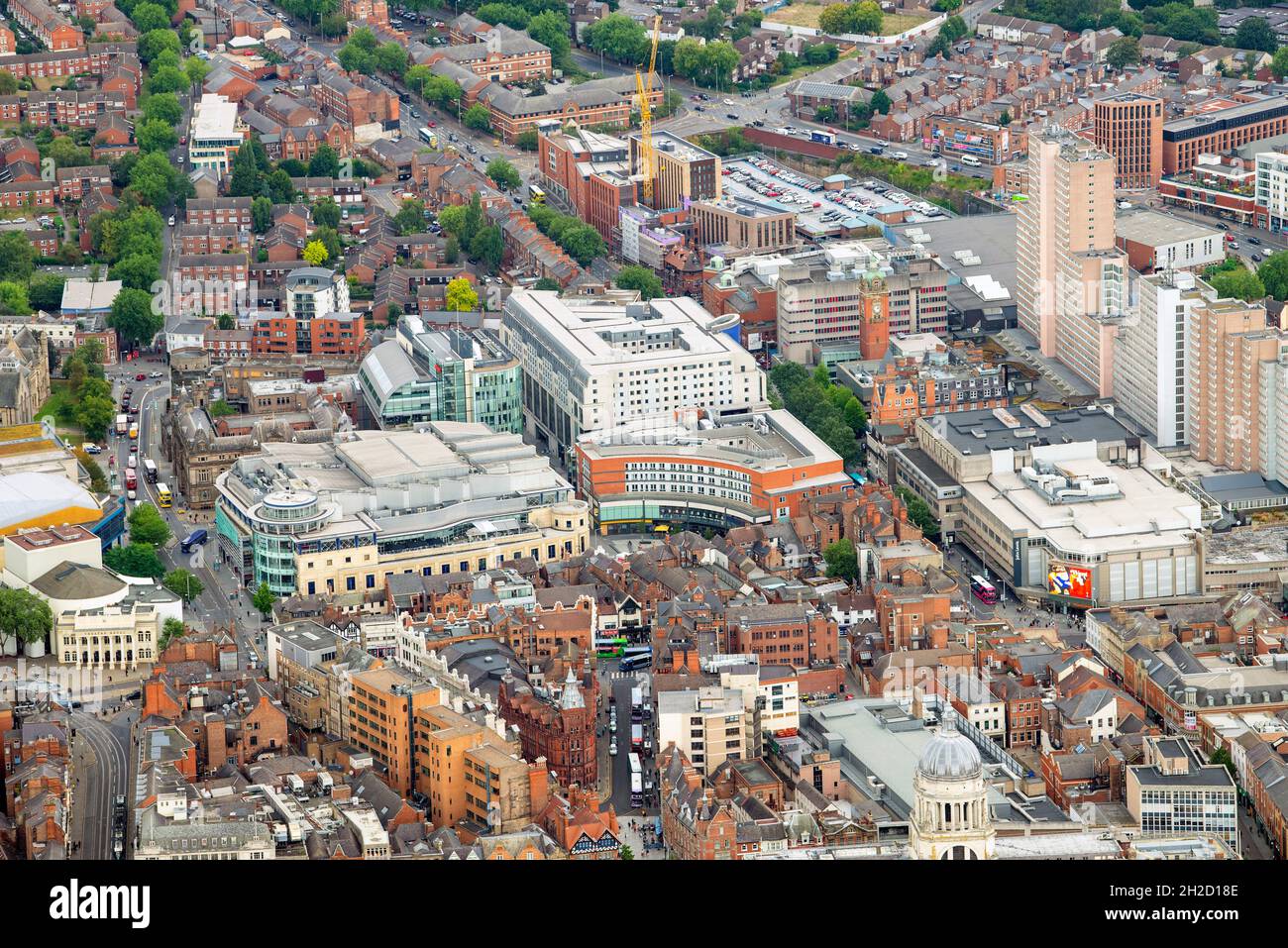Aerial image of Nottingham City, Nottinghamshire England UK Stock Photo ...