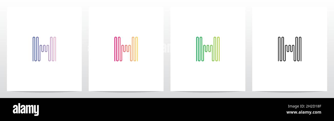Sound Wave Lines Letter Logo Design H Stock Vector Image & Art - Alamy