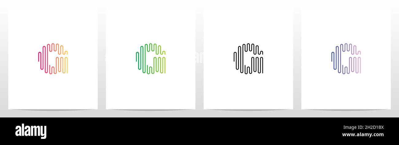 Sound Wave Lines Letter Logo Design G Stock Vector Image & Art - Alamy