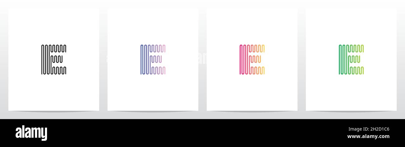 Sound Wave Lines Letter Logo Design E Stock Vector Image & Art - Alamy