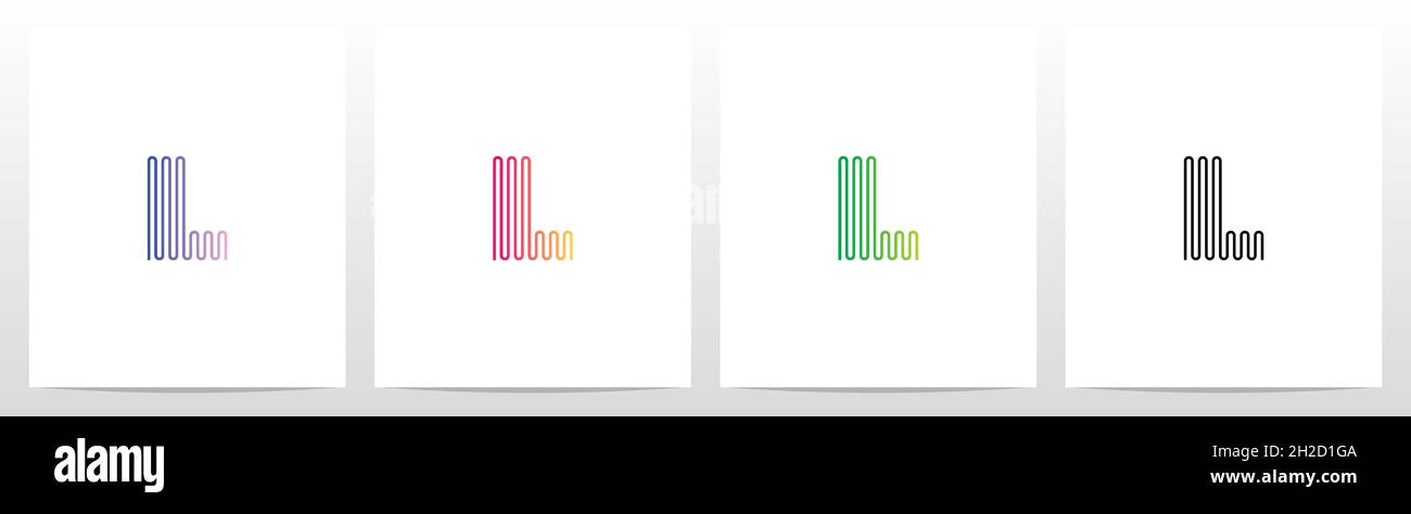 Sound Wave Lines Letter Logo Design L Stock Vector Image & Art - Alamy