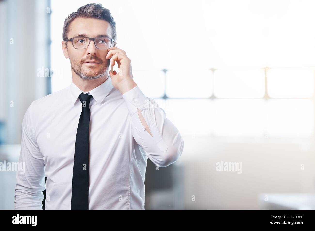 Phone talk man answering call hi-res stock photography and images - Alamy
