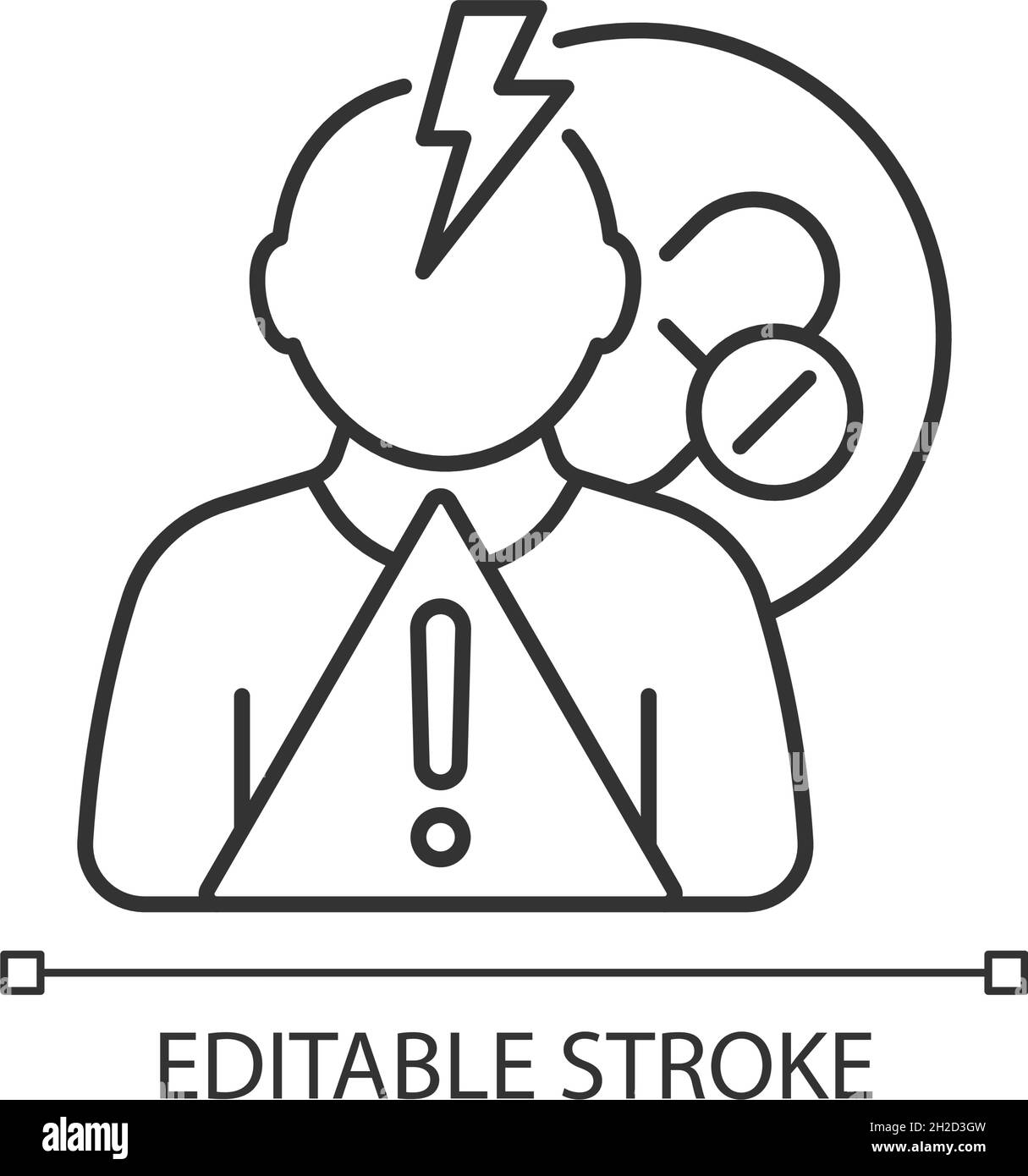 Side effects risk linear icon Stock Vector Image & Art - Alamy