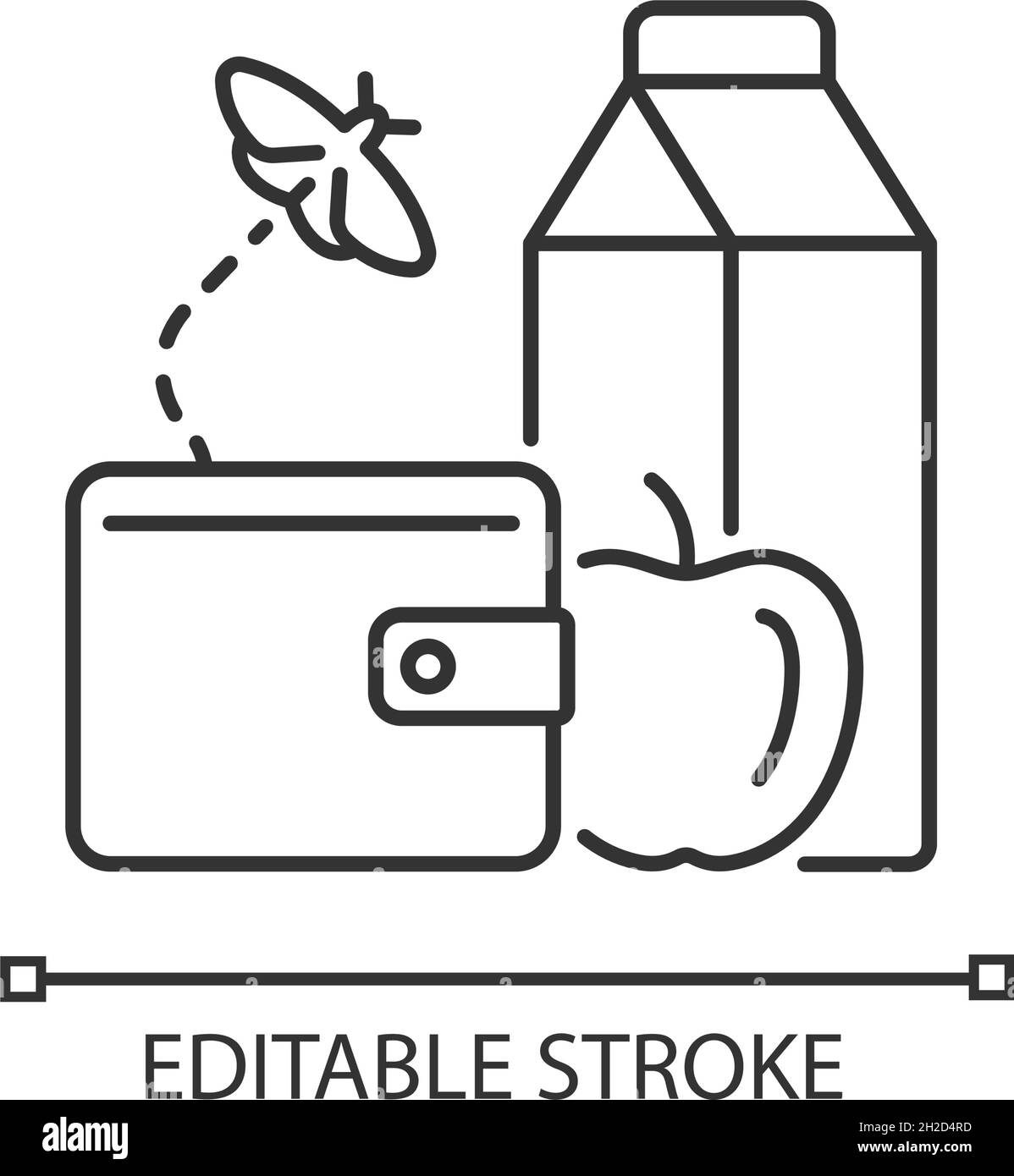 No money for food linear icon Stock Vector Image & Art - Alamy