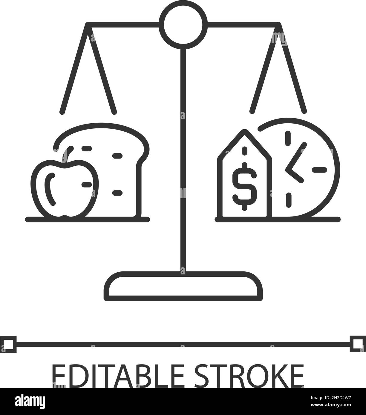Food stability linear icon Stock Vector Image & Art - Alamy