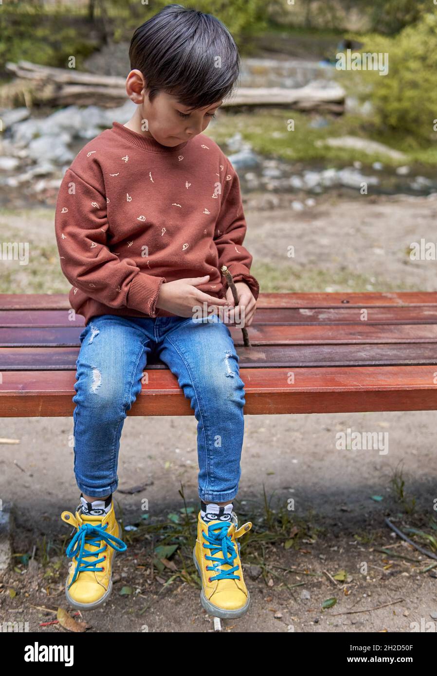 Embarrassed kid hi-res stock photography and images - Alamy