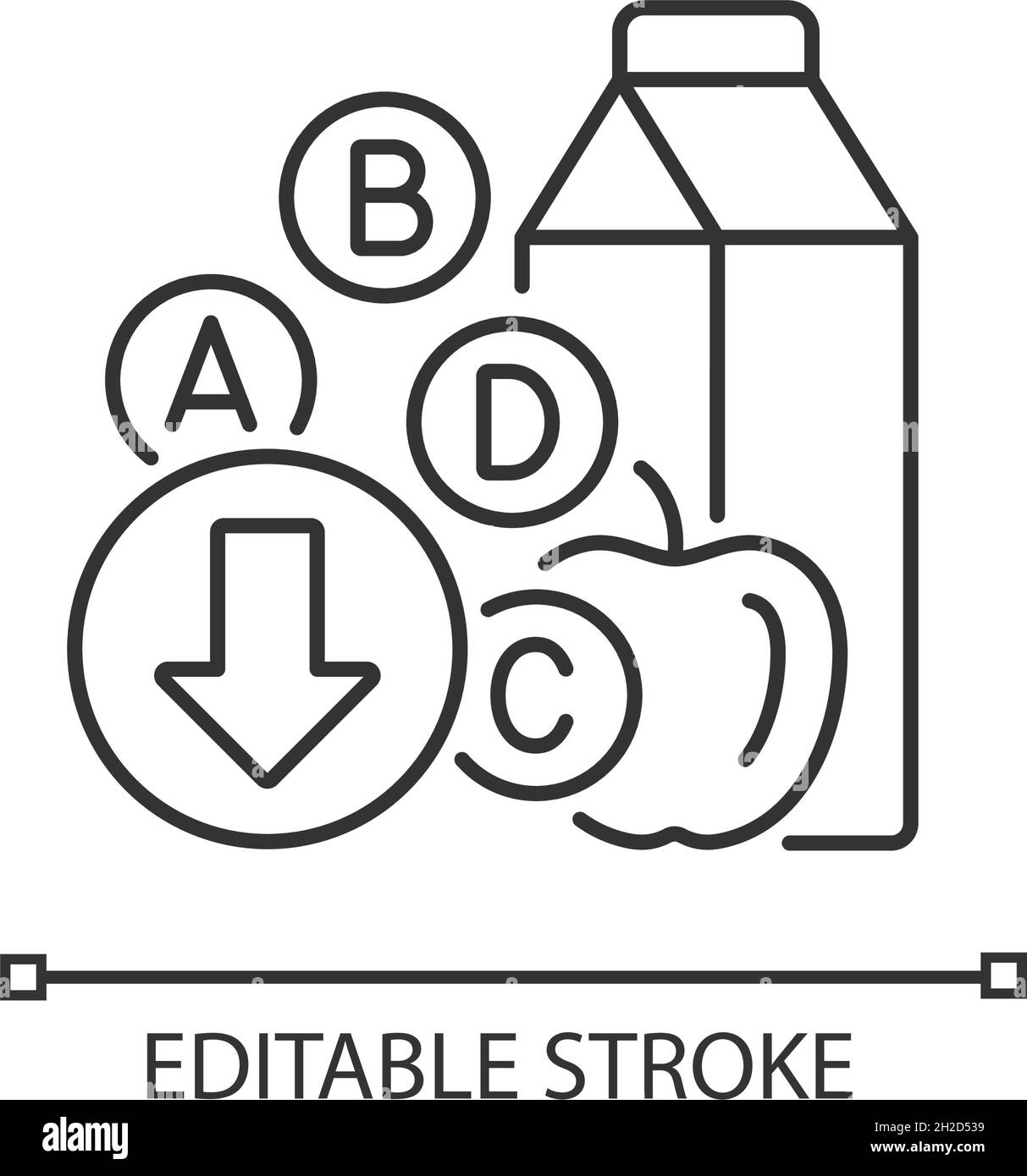 Vitamin deficiency linear icon Stock Vector Image & Art - Alamy
