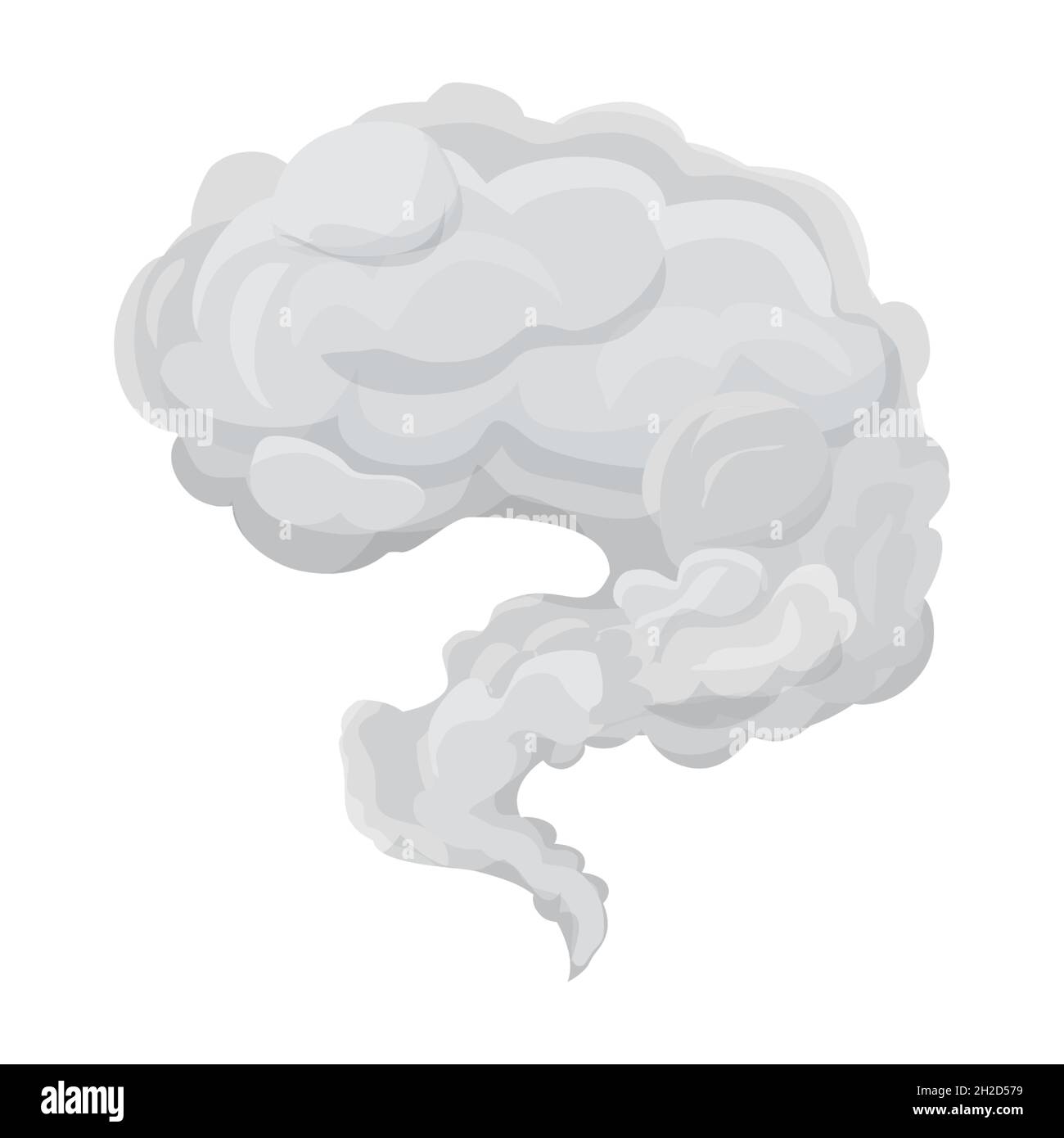 Smoke dust explosion in cartoon style isolated on white background ...