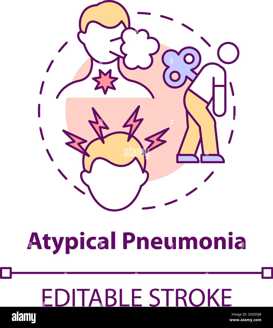 Atypical Pneumonia Concept Icon Stock Vector Image And Art Alamy