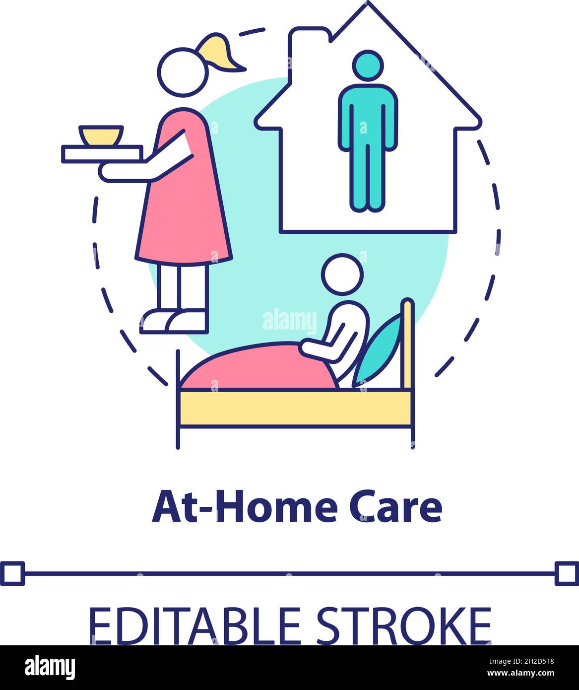 At home care concept icon Stock Vector Image & Art - Alamy