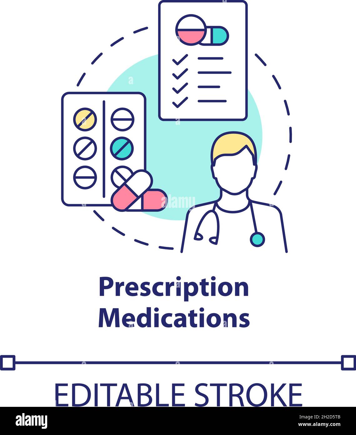 Prescription medications concept icon Stock Vector Image & Art - Alamy