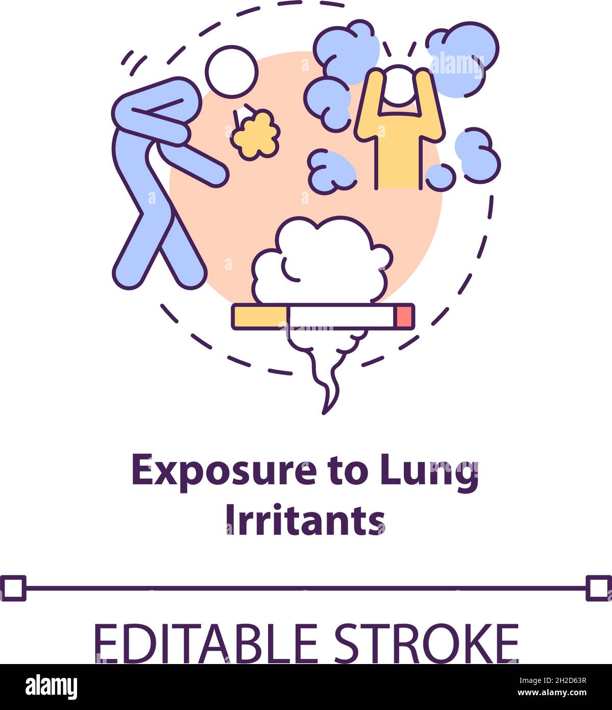 Exposure to lung irritants concept icon Stock Vector Image & Art - Alamy