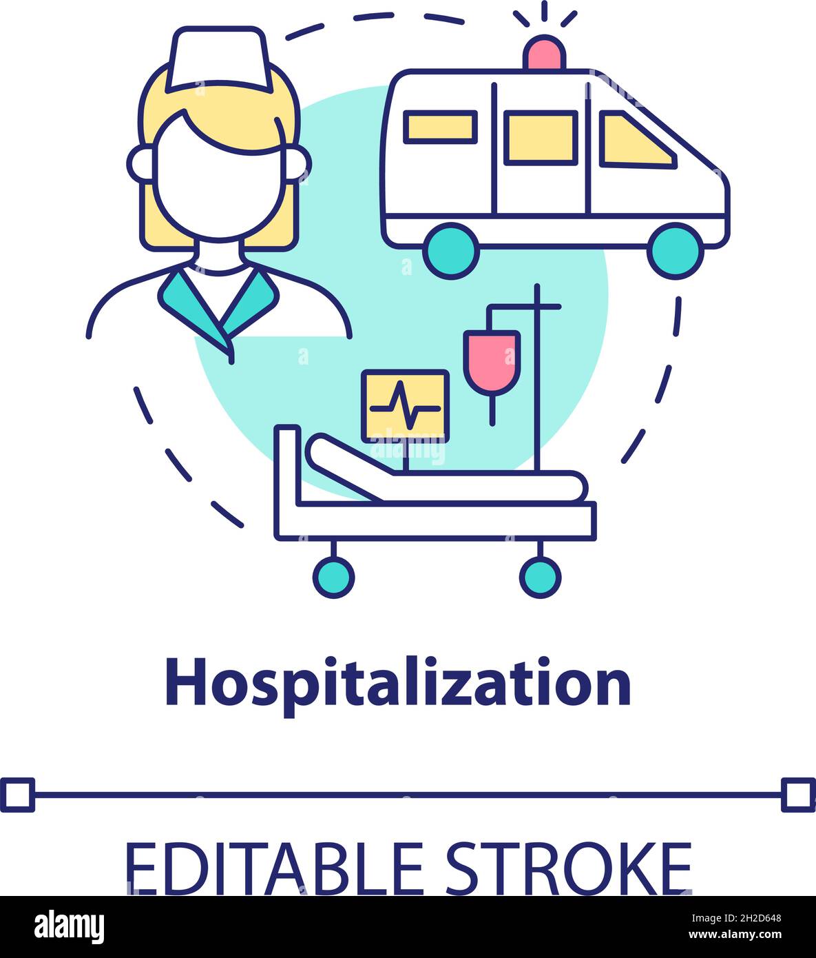 Hospitalization concept icon Stock Vector Image & Art - Alamy