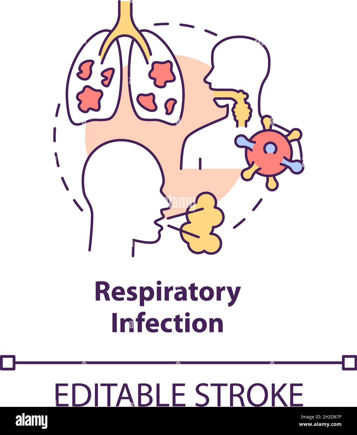 Respiratory infection concept icon Stock Vector Image & Art - Alamy