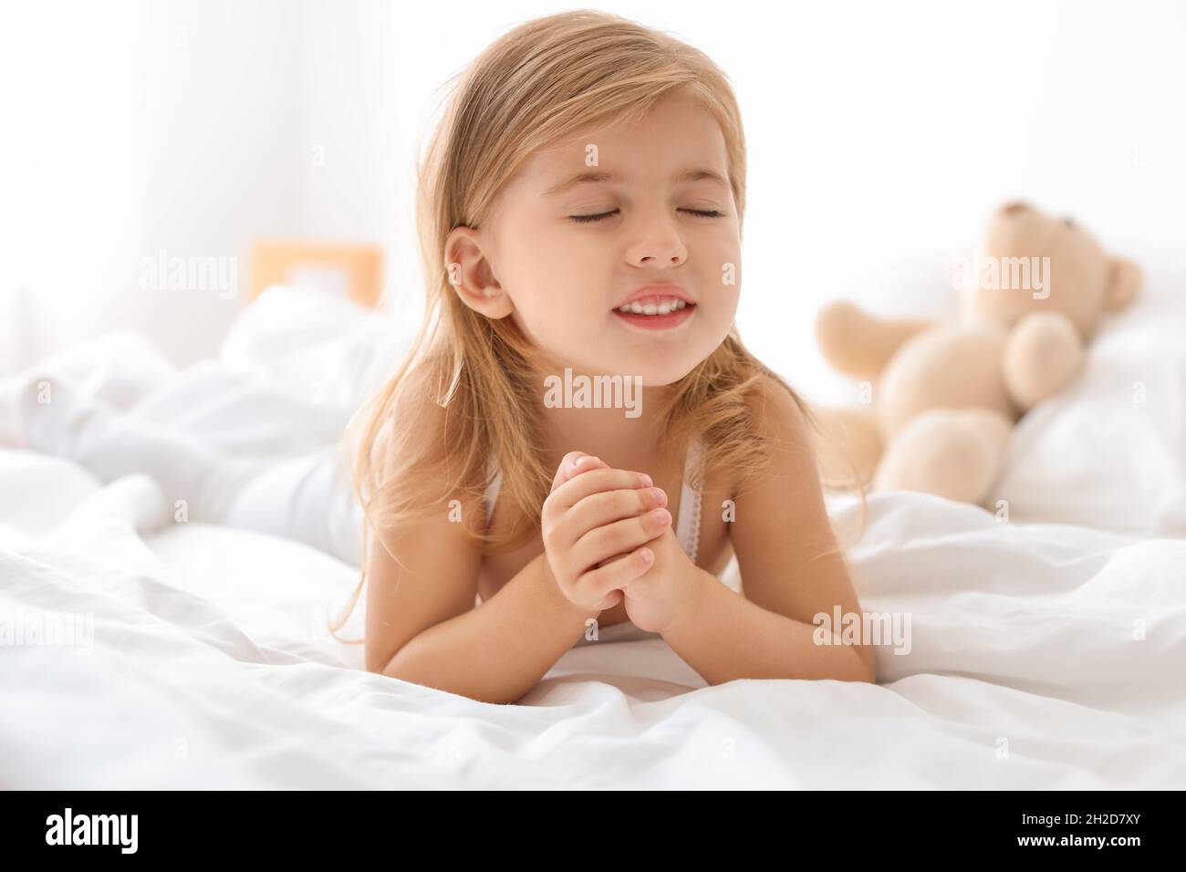 Child Praying Bed High Resolution Stock Photography and Images - Alamy
