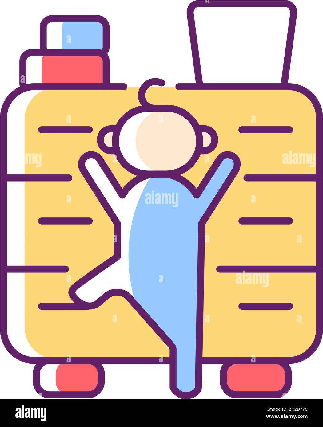 Kid fall climbing Stock Vector Images - Alamy