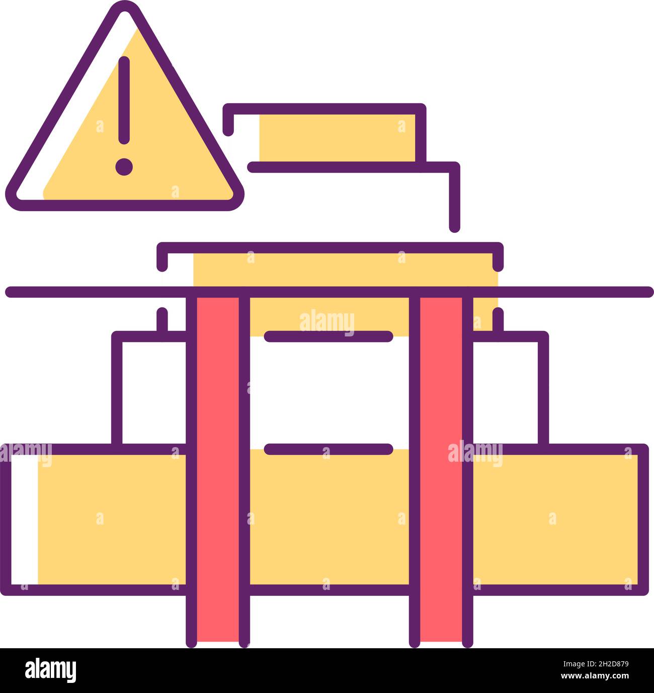 Stairway safety gates RGB color icon Stock Vector Image & Art - Alamy