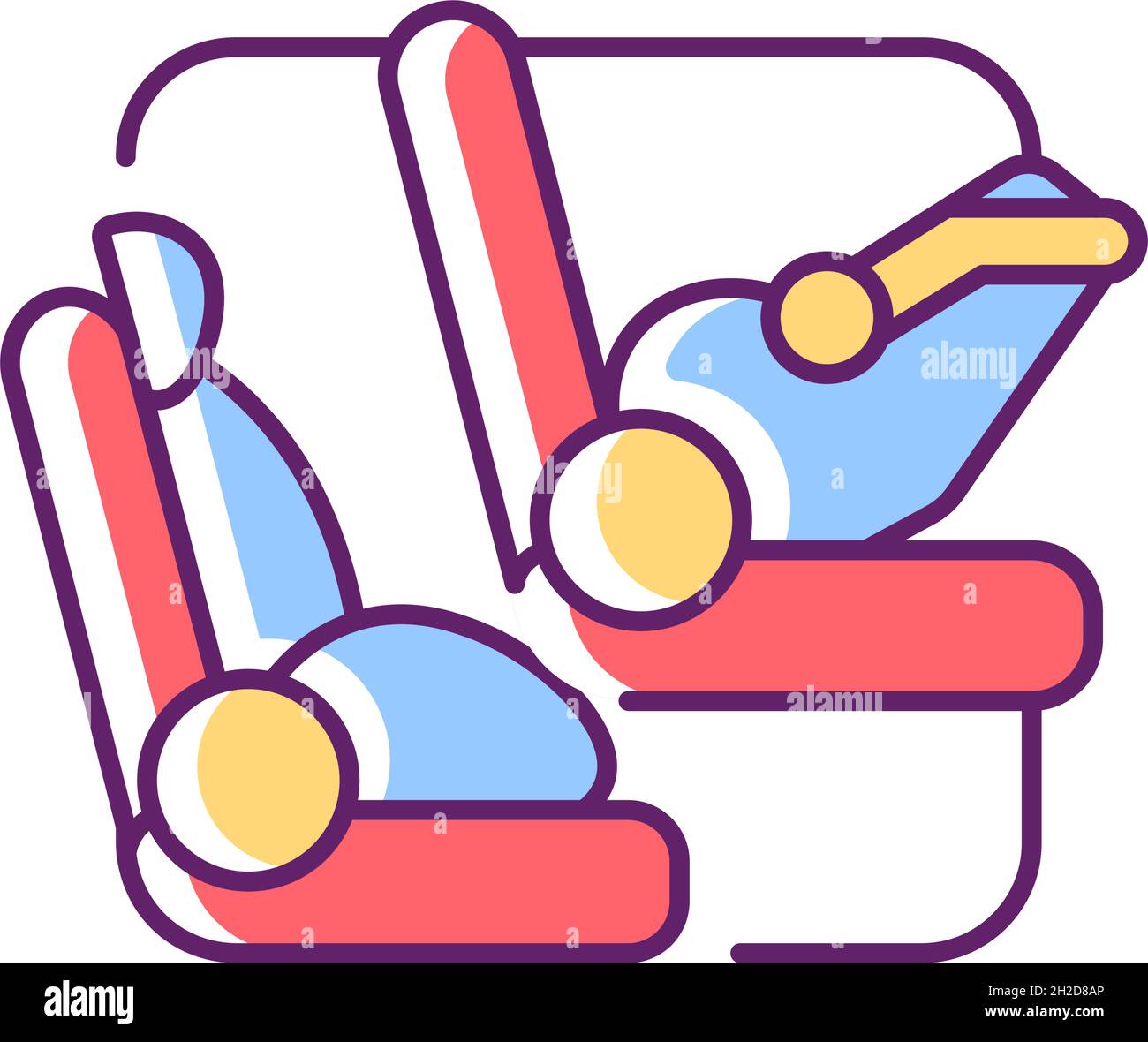 Age appropriate car safety seat RGB color icon Stock Vector Image & Art ...
