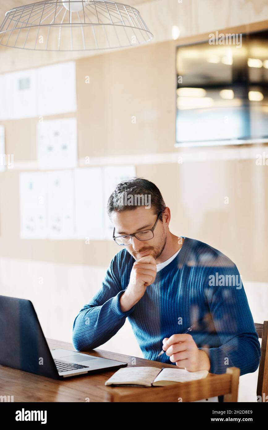 Mature man thinking checking hi-res stock photography and images - Alamy