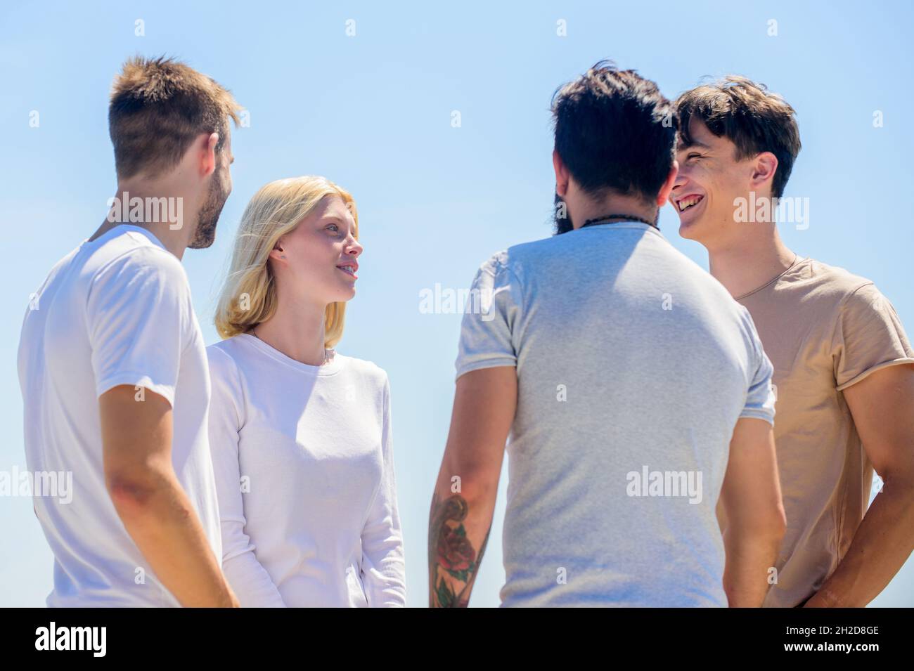 Success is a journey. group of four people, partnership. Group ...