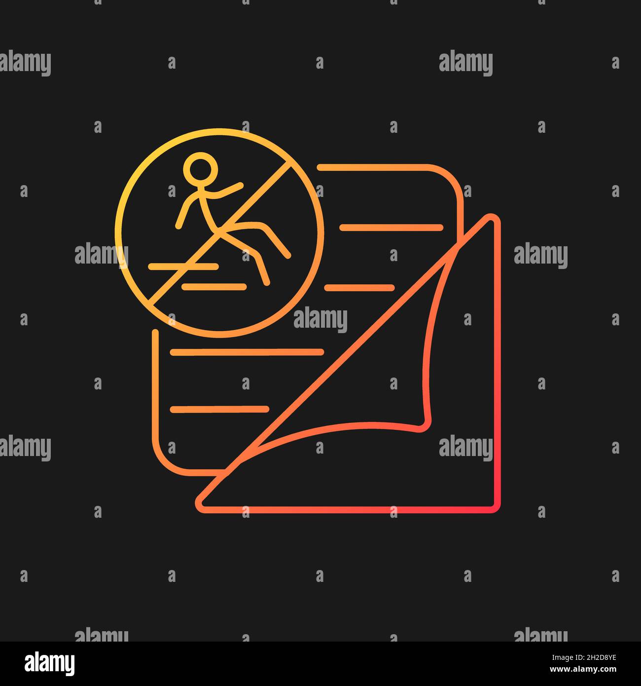 Rugs with non slip pads gradient vector icon for dark theme Stock ...
