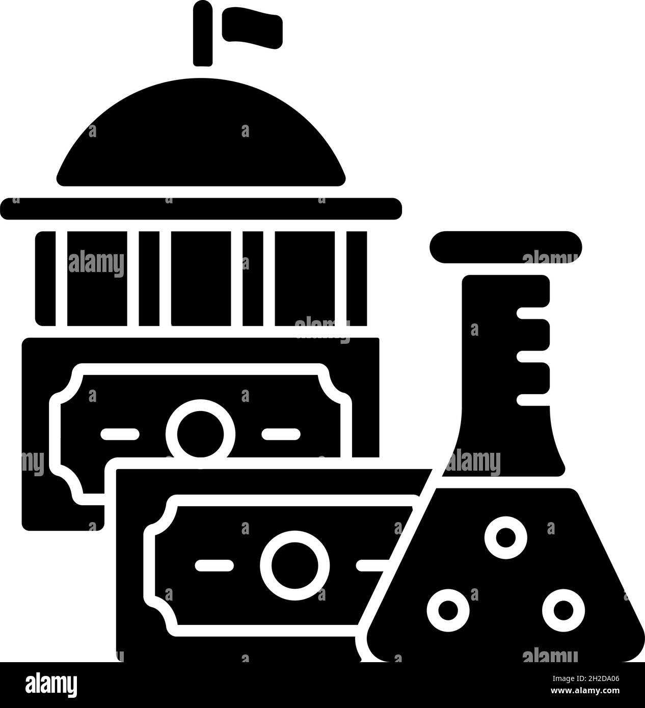 Science funding illustration Black and White Stock Photos & Images - Alamy