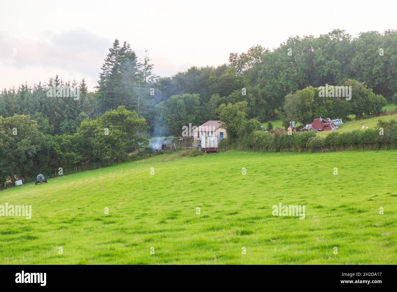 Rural farm cottage undergoing redevelopment, High Bickington, Devon ...
