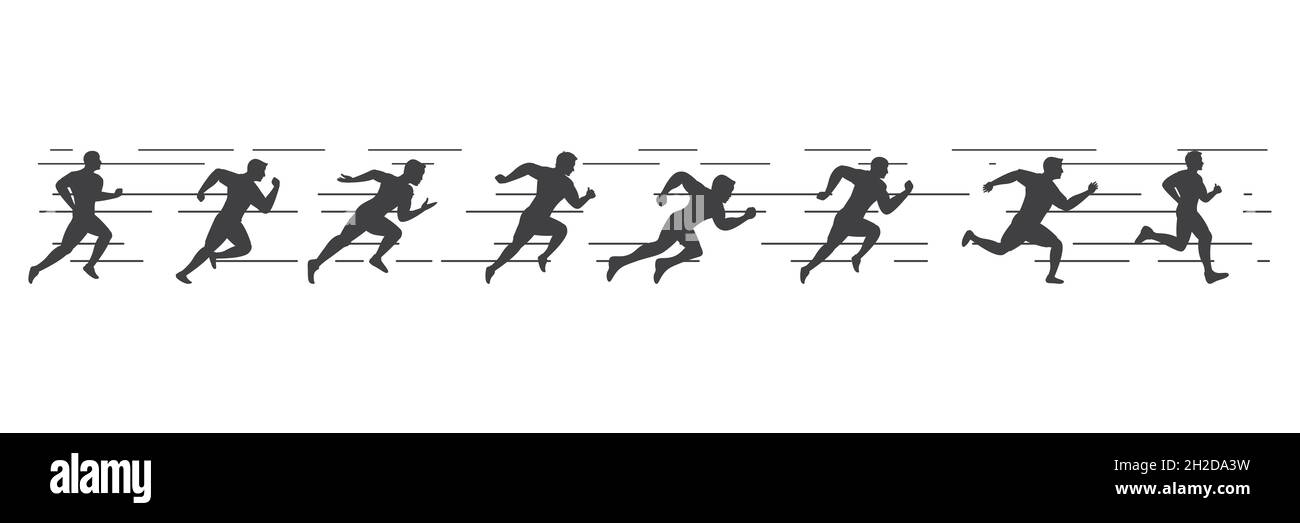 sport run silhouette vector icon illustration design Stock Photo - Alamy