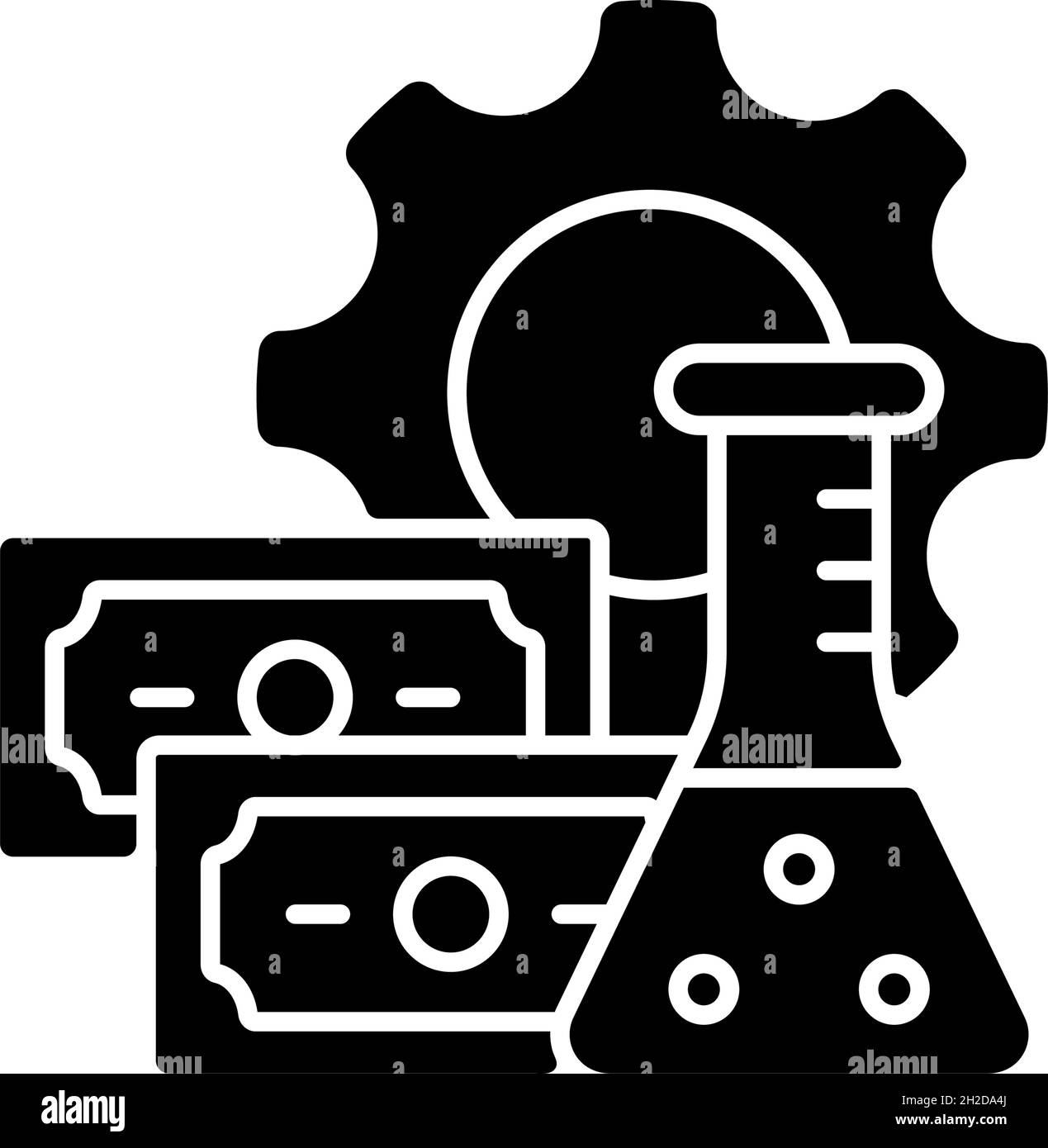 Investment into drug development black glyph icon Stock Vector Image ...