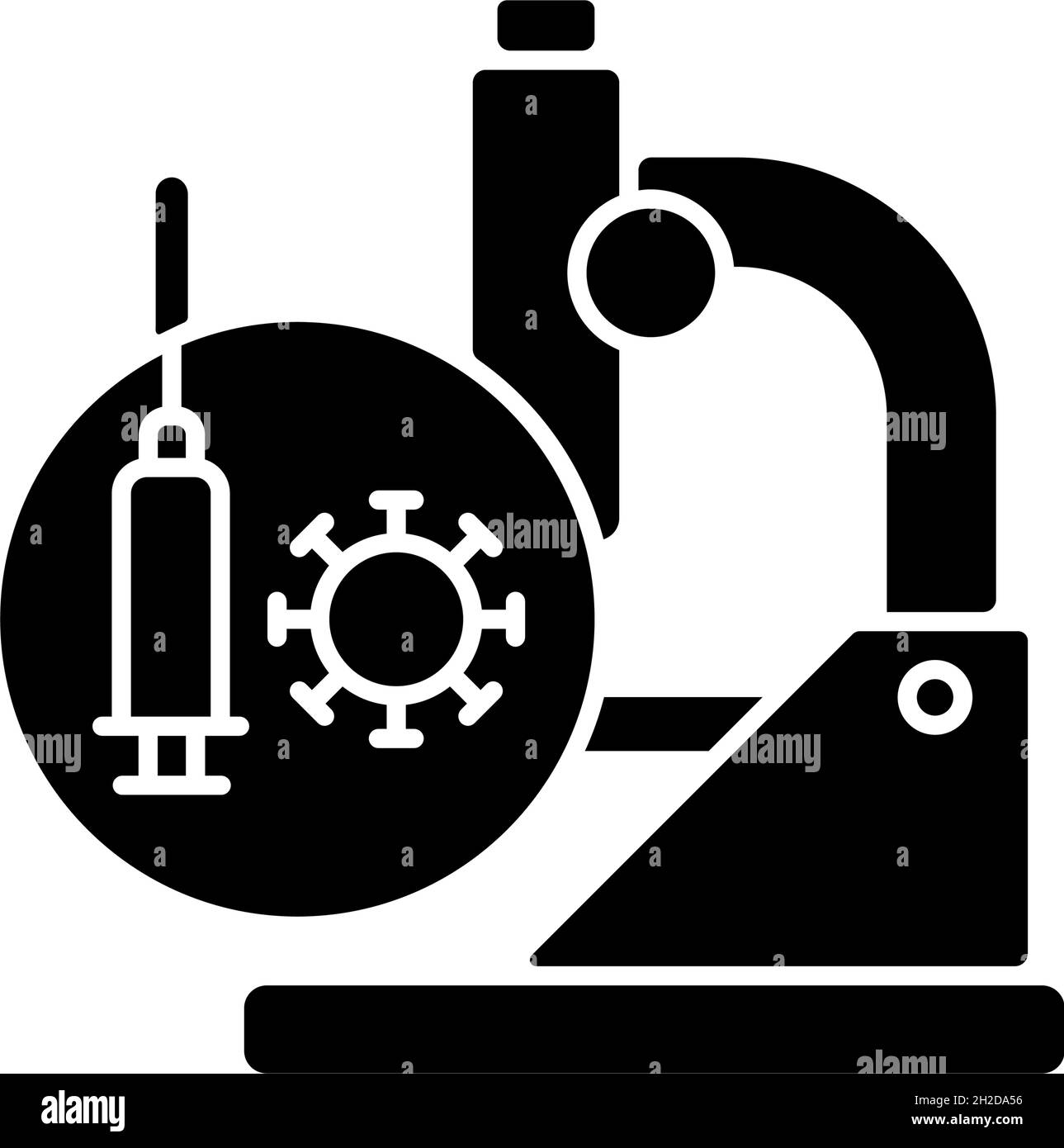 Testing vaccines black glyph icon Stock Vector Image & Art - Alamy