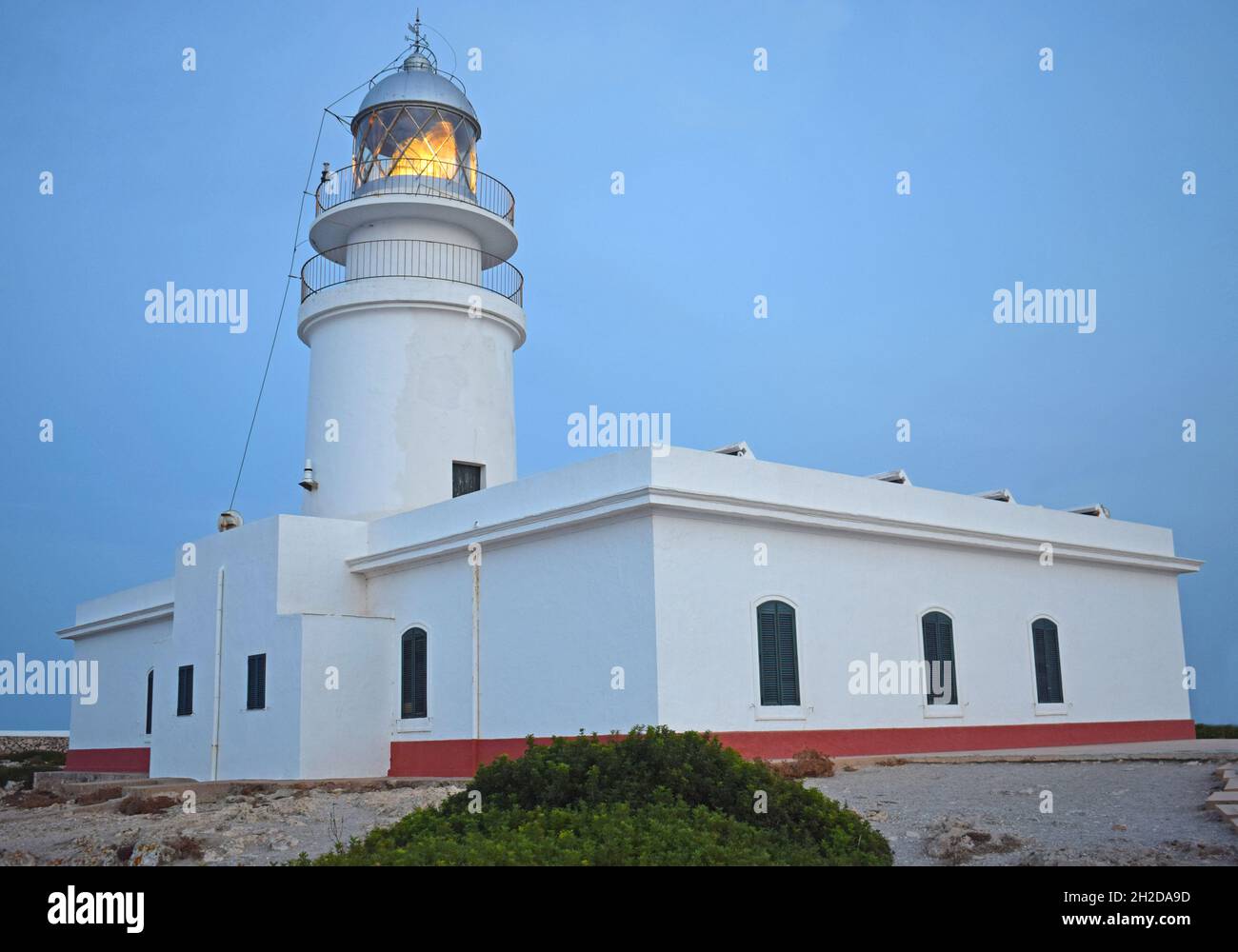 Punta Nati Lighthouse in Menorca Balearic Islands Spain Stock Photo - Alamy