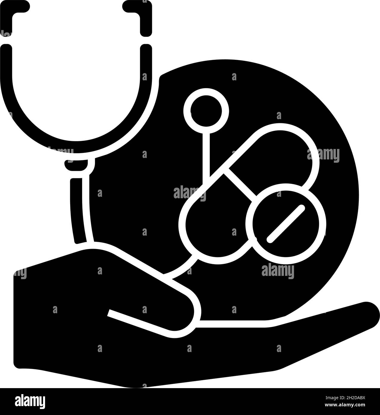 Improving treatment black glyph icon Stock Vector Image & Art - Alamy