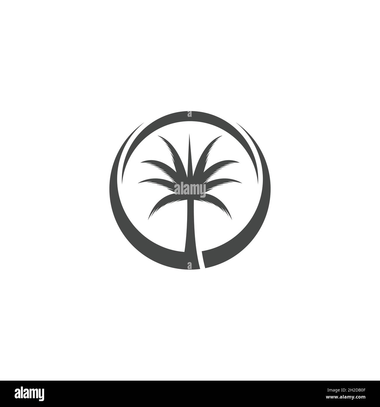 Date tree icon vector illustration logo template Stock Photo - Alamy