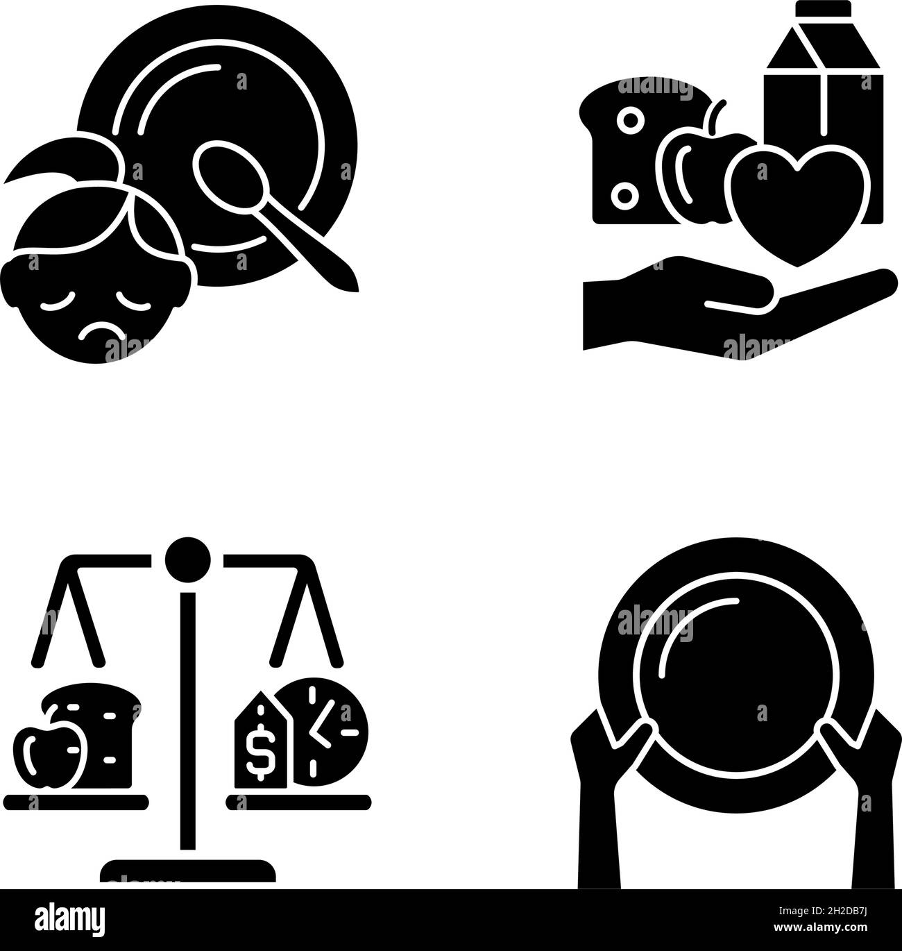 Child eating black and white Cut Out Stock Images & Pictures - Alamy