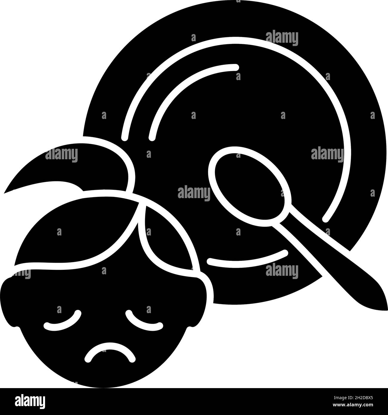 Black hungry kid Stock Vector Images - Alamy