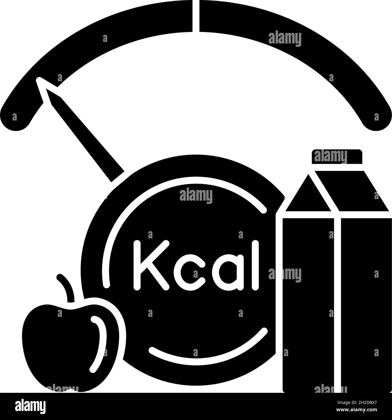 Insufficient calories consumption black glyph icon Stock Vector Image ...