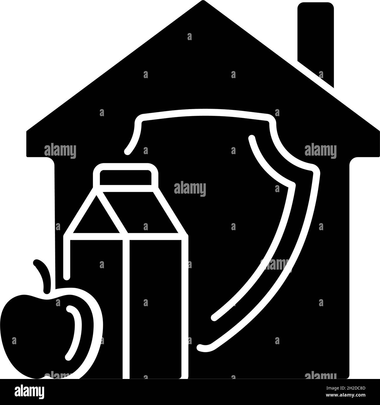 Household food security black glyph icon Stock Vector Image & Art - Alamy