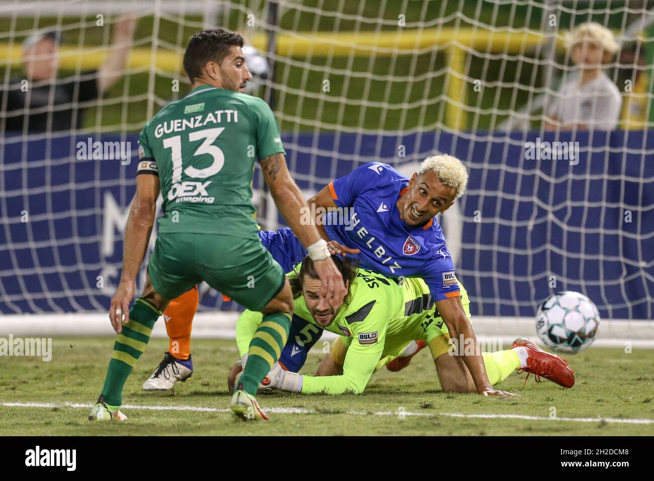 St. Petersburg, FL USA; Miami FC goalkeeper Connor Sparrow (24) and ...