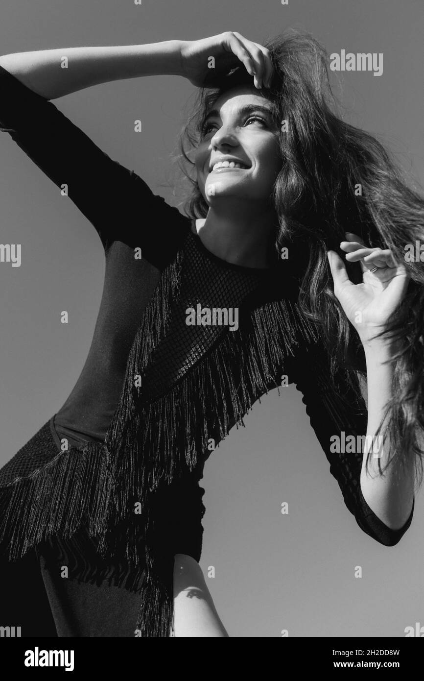 Old and young dancing outdoors Black and White Stock Photos & Images ...