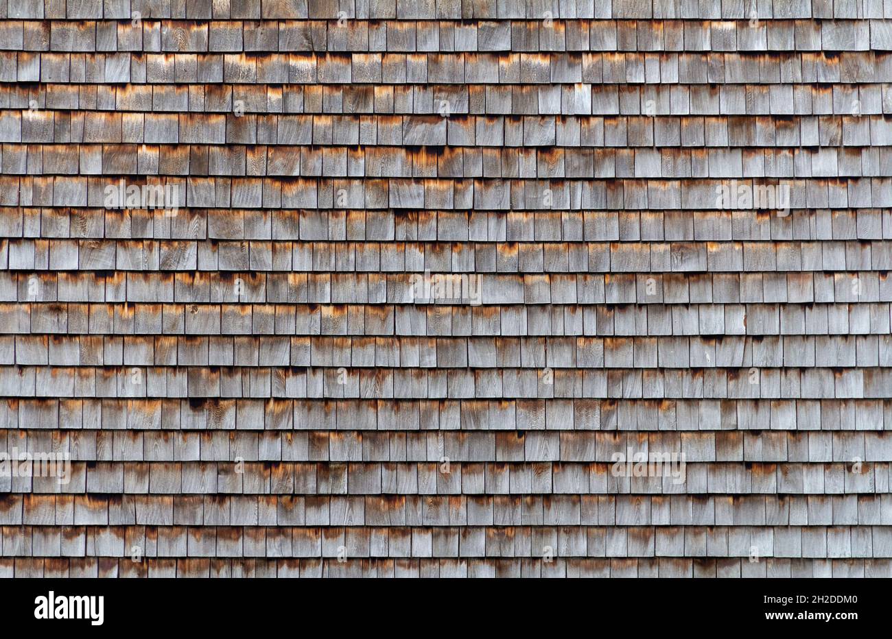 Full frame weathered wooden shingles background Stock Photo - Alamy