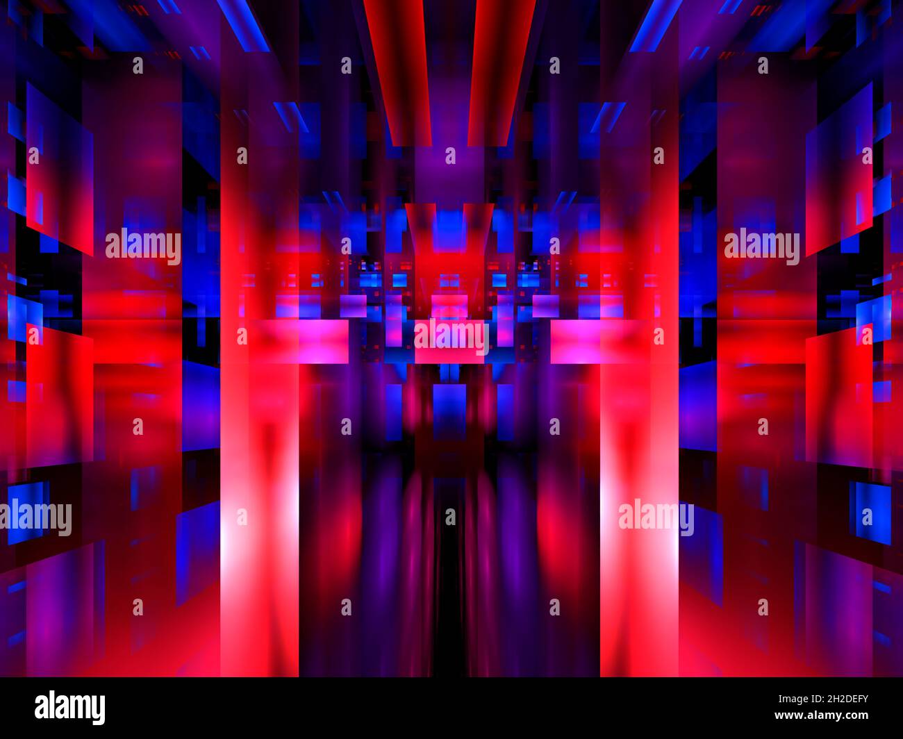 Bright tech background in neon colors - abstract 3d illustration Stock ...