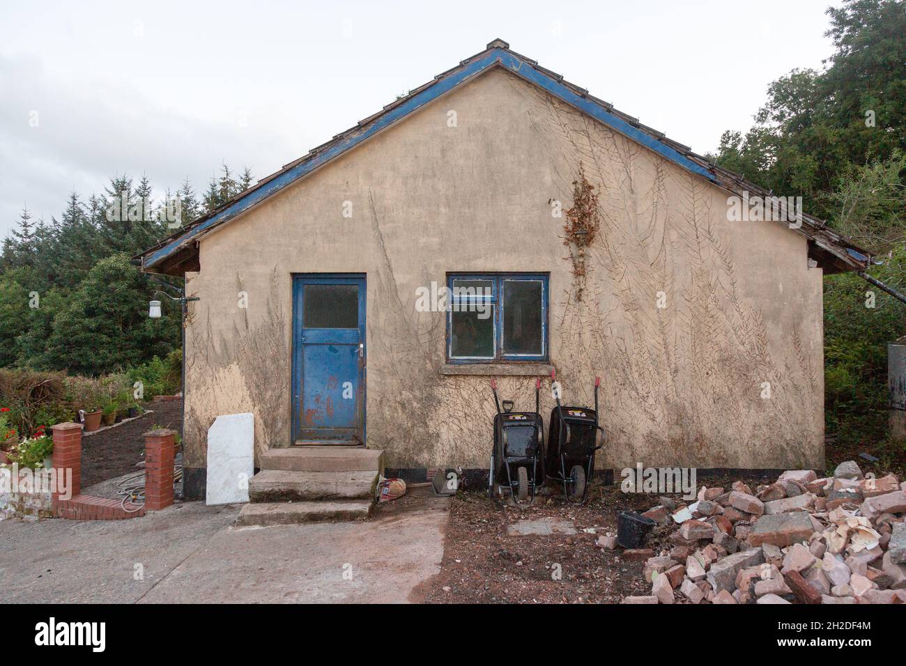 Taylor's Cottage undergoing redevelopment, High Bickington, Devon ...