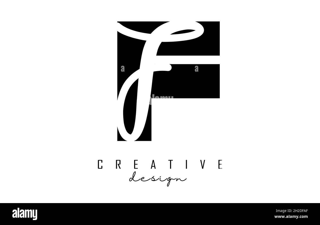 Letters FF Logo with a minimalist design. Letters F and f with ...