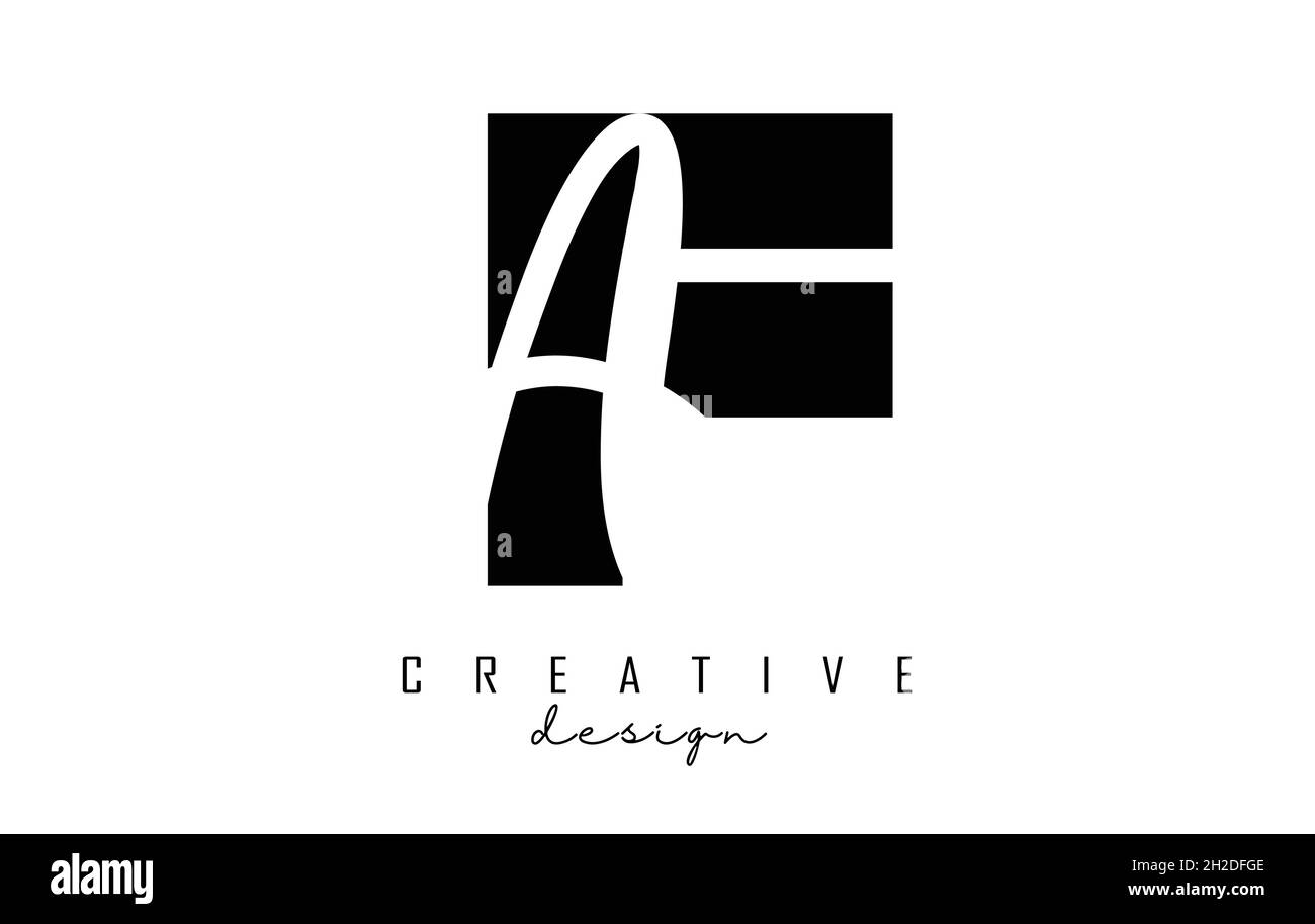 Letters FA Logo with a minimalist design. Letters F and A with ...