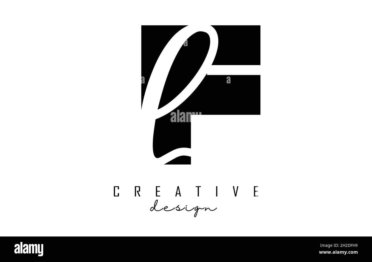 Letters FL Logo with a minimalist design. Letters F and L with ...