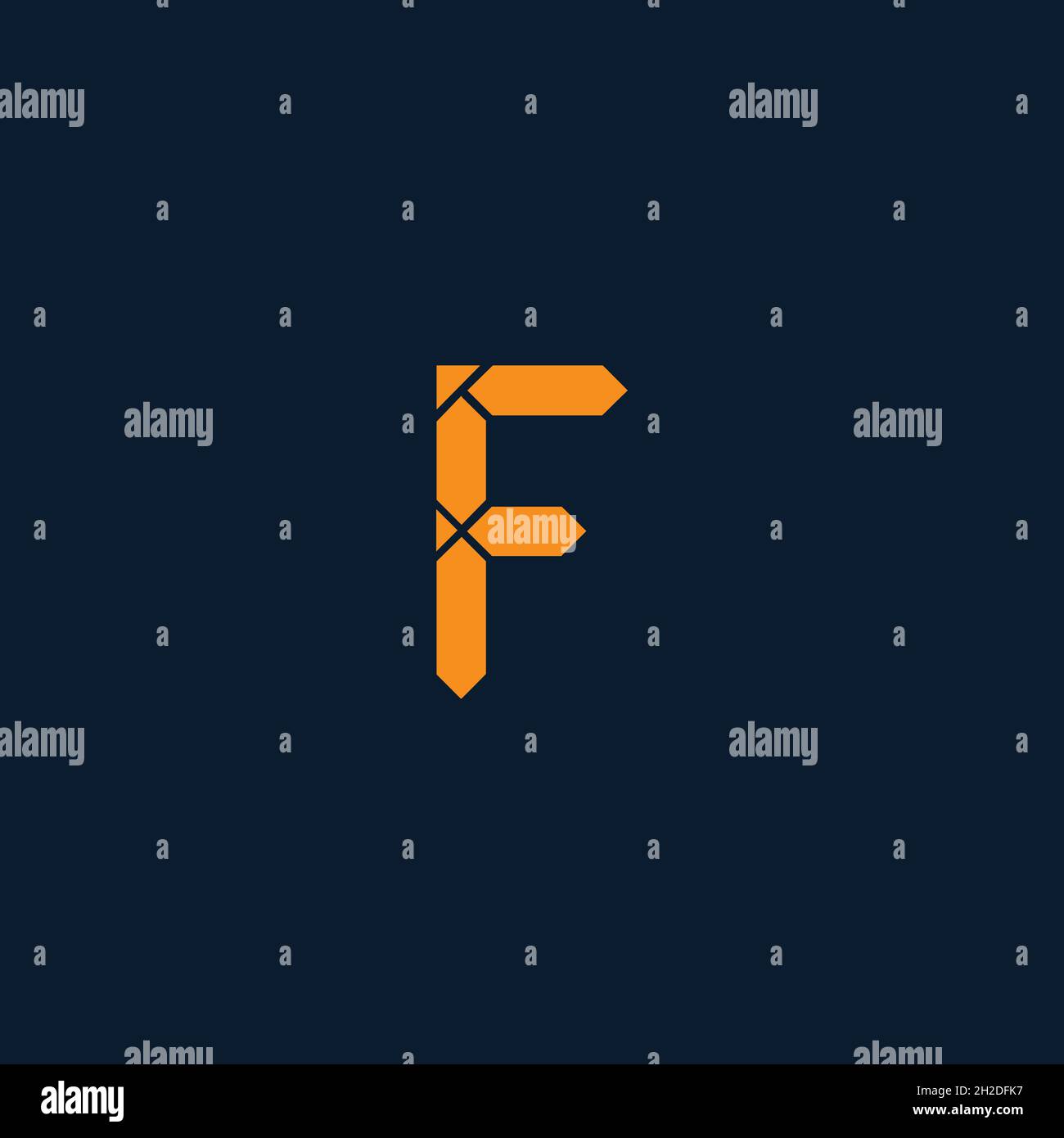 Letter F Logo Icon Design Template. Technology Abstract Vector Logotype Stock Vector Image & Art ...